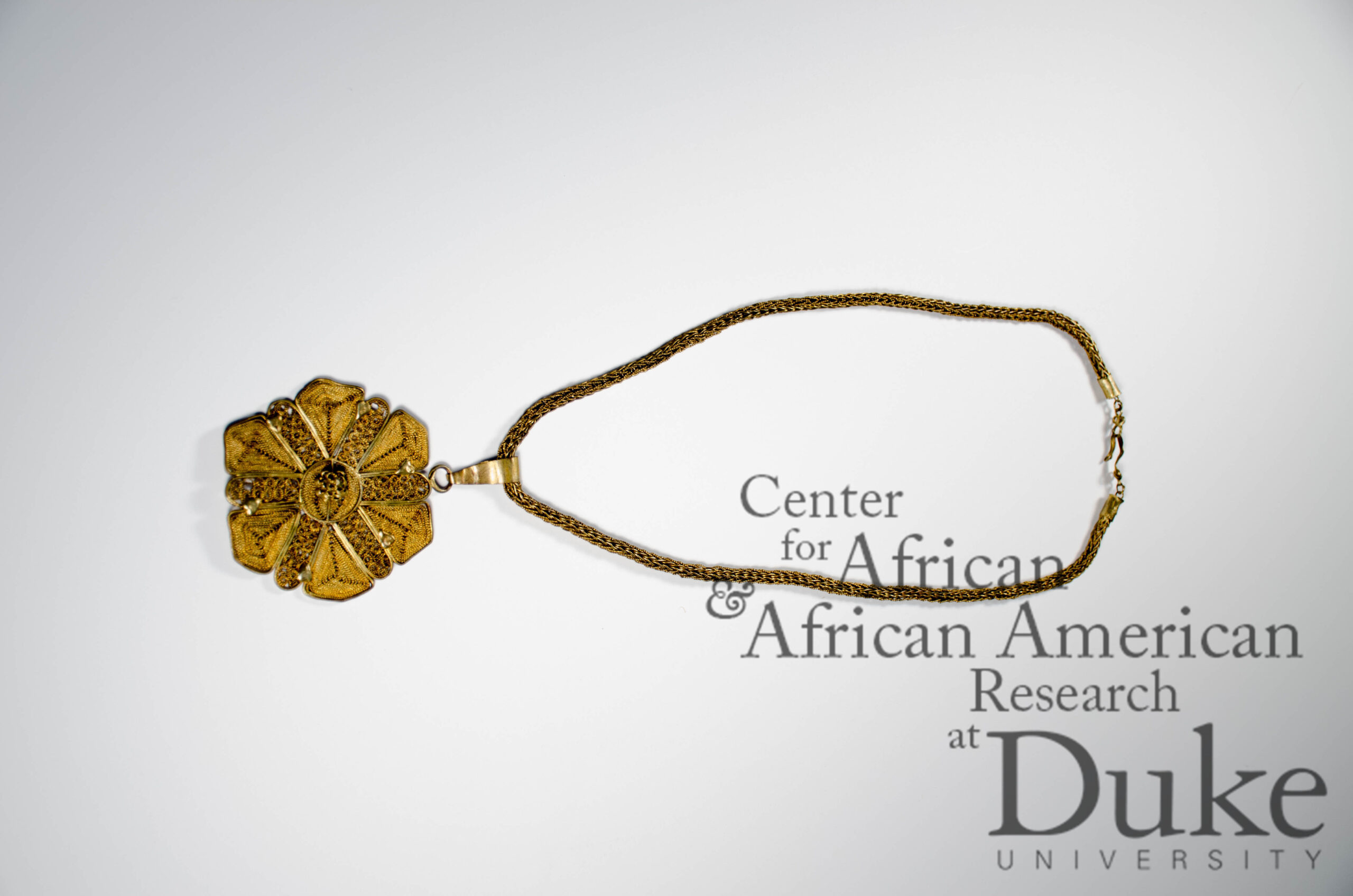 Senegalese Gold-Plated Filigree Pendant and Braided Chain - The Sacred ...